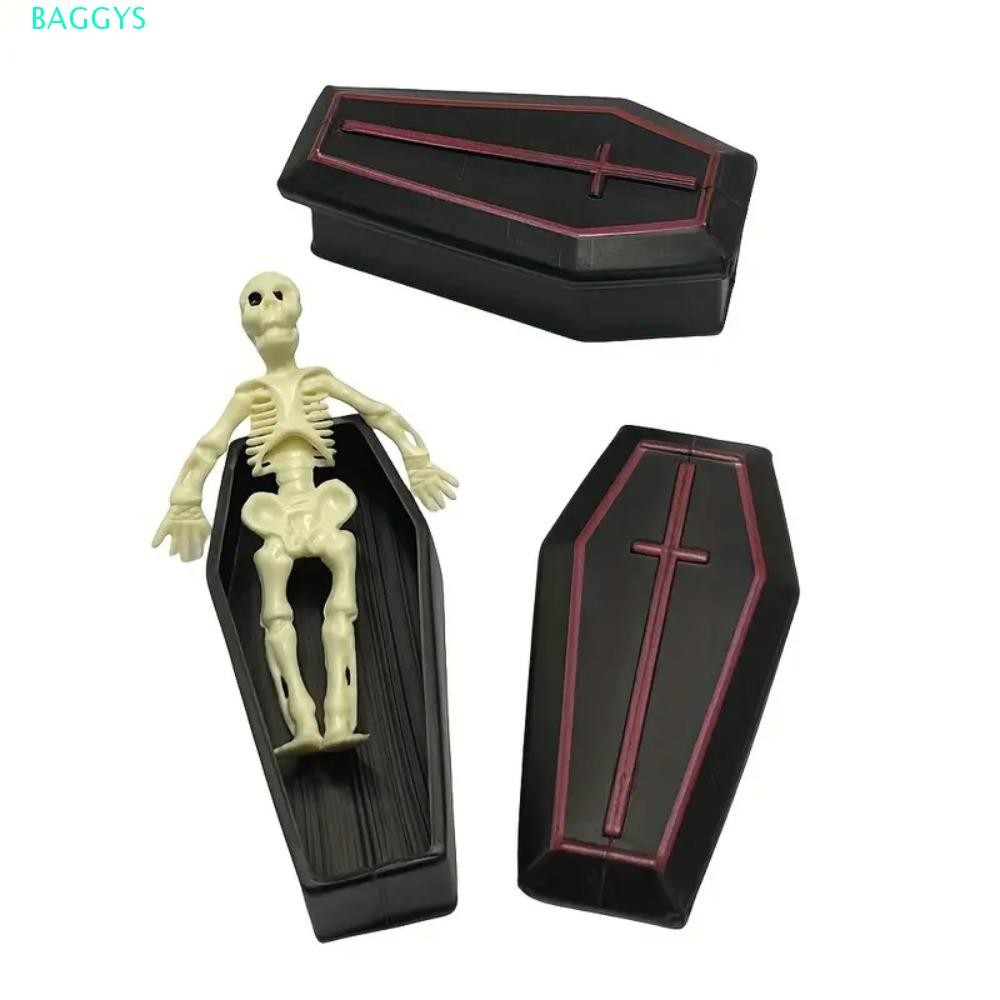BAGGYS 5pcs Halloween Mini Coffin Box, Black Removable Miniature Empty ...