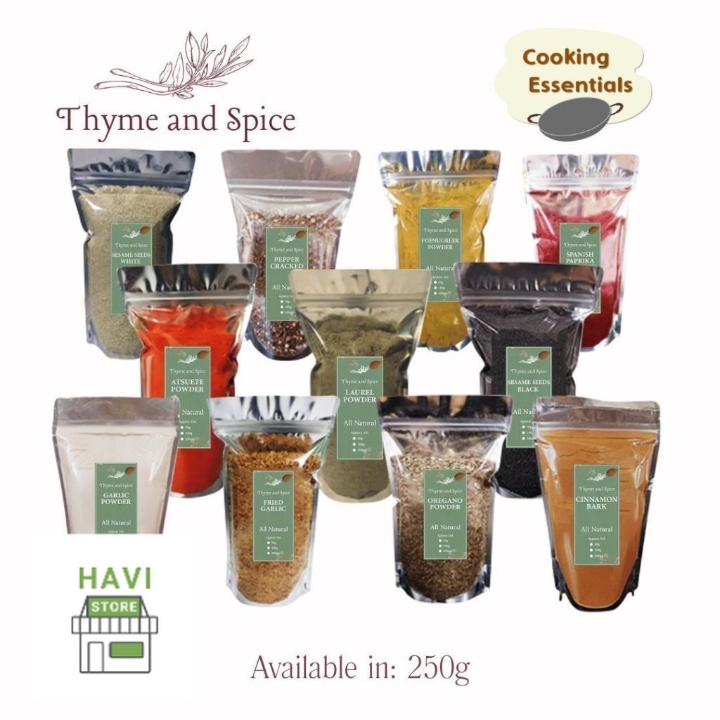 HAVI STORE Thyme Spice Herbs Spices 250G ZIP LOCK Basil Oregano Parsley ...