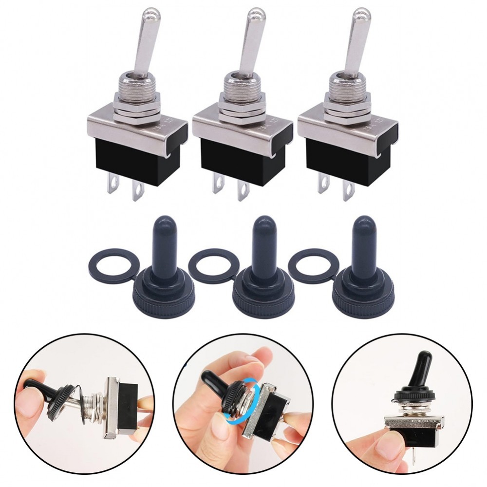 【ONCE+】3 Pcs Two Way Switch, Toggle Switch 12V 25A 2 Pin Switch with ...