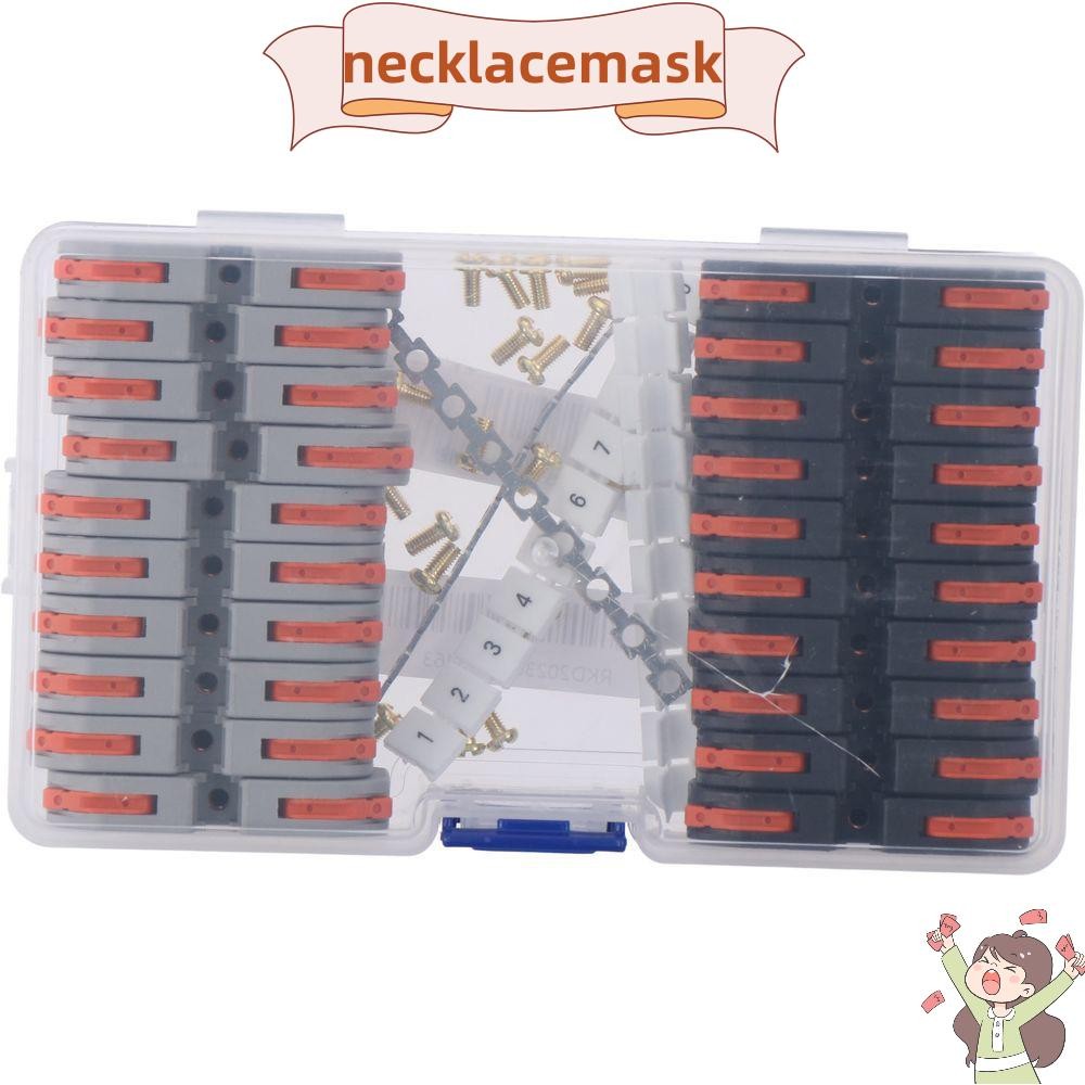 NLM 20PCS Power Terminal, Universal Compact DIN Rail Terminal Blocks Kit, Article in Parallel ...