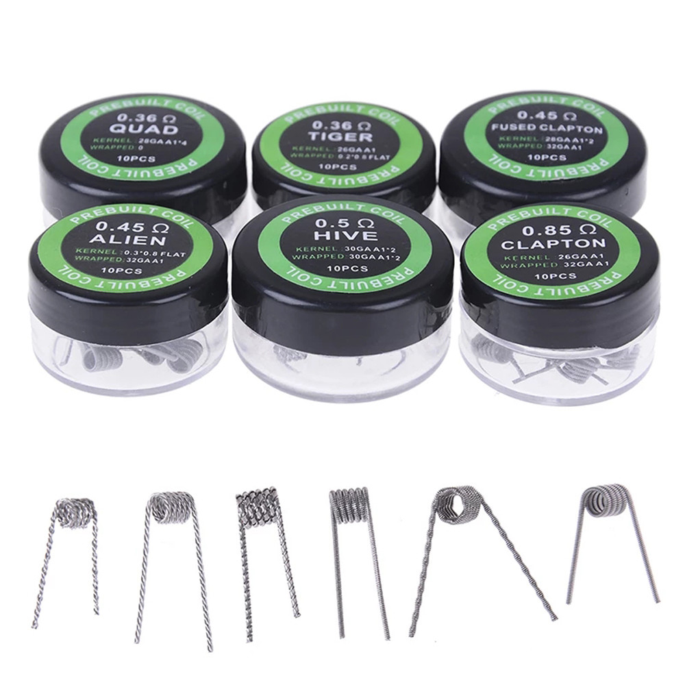 PP+MICANGP Clapton Coils Hive Prebuilt Coil Premade Wire Rda Coil Mix ...