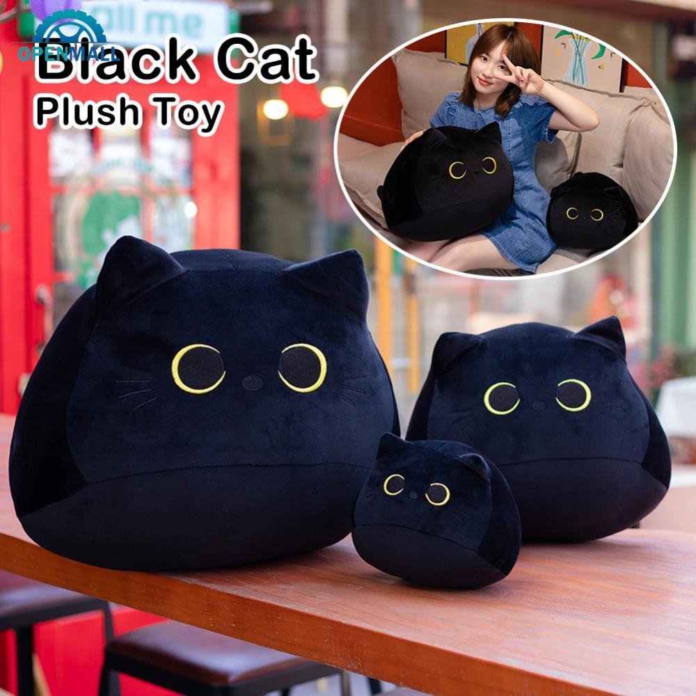 OPENMALL 8/30/40cm Kawaii Black Cat Plush Toys Stuffed Cartoon Animals ...