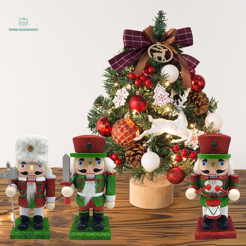 Familiesandwind> Red Green Emerald And Powdered Short Fat Nutcracker ...