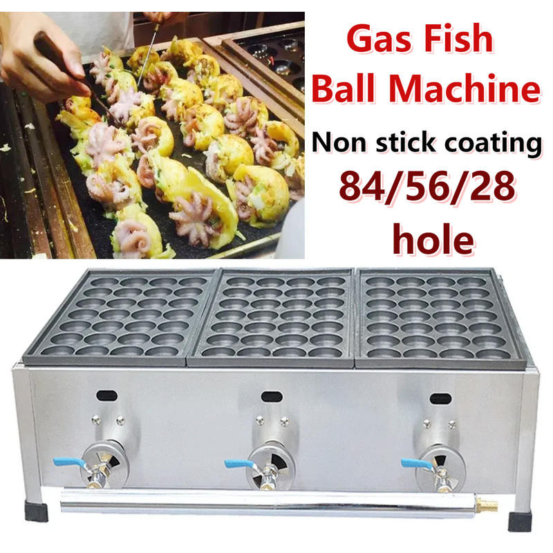 84/56 hole gas fish ball stove octopus small ball machine double/three ...