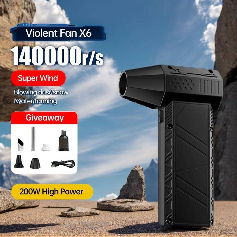 X6 Violent Turbo Fan 140000 RPM Strong Wind Outdoor Handheld Fan ...