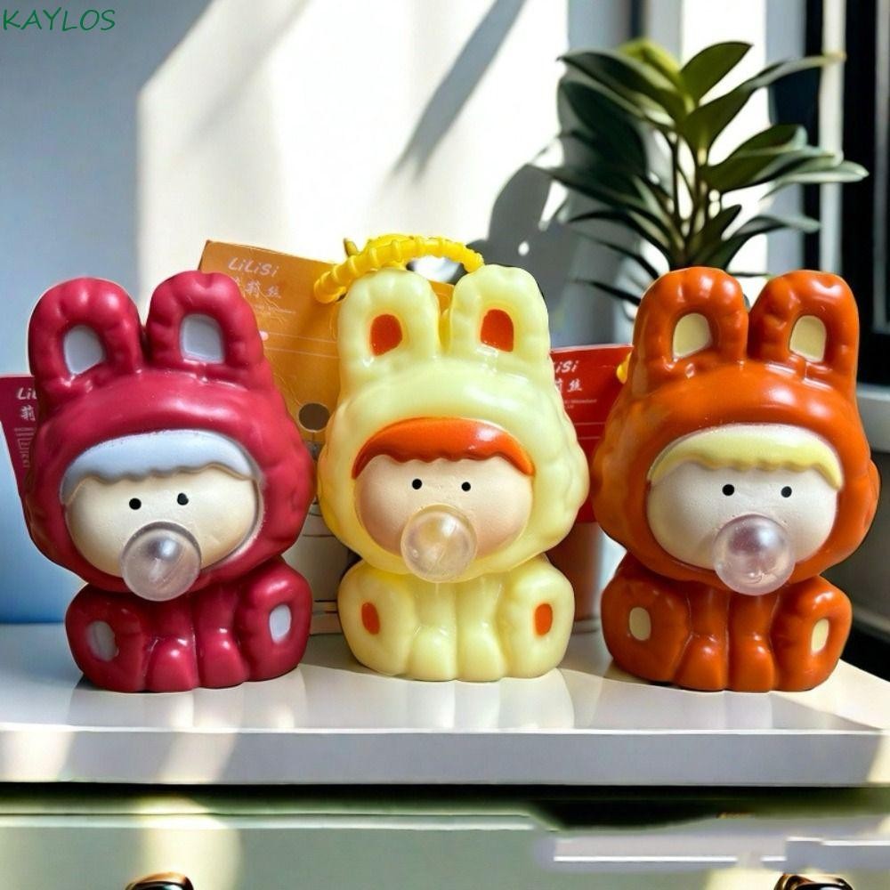 KAYLOS Labubu Spit Bubble Squeeze Toy, Simulation Cartoon Animal Labubu ...
