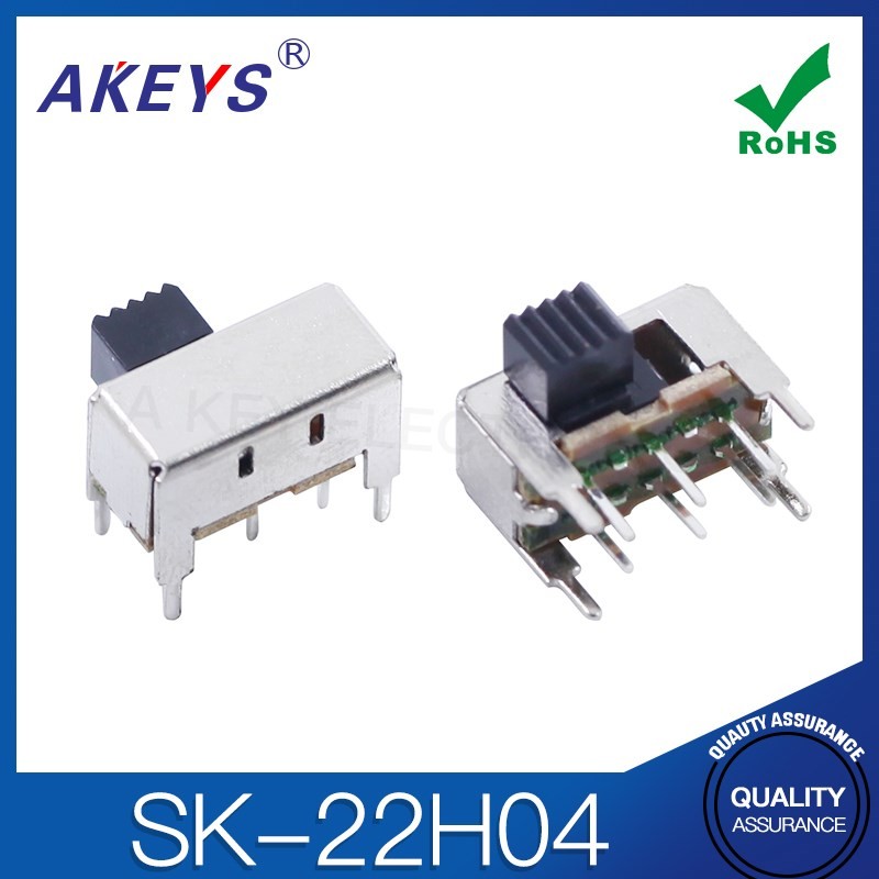 10pcs SK-22H04 (2P2T) 6-pin 2-positions Horizontal Toggle Switch With 4 Fixed Feet | Shopee ...