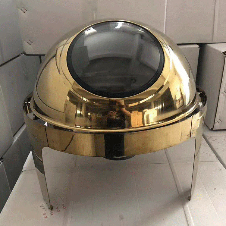 Stainless Steel round Visual Buffet Stove Hotel Insulation Buffet Stove ...