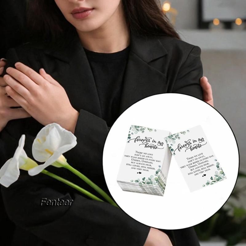 [Fenteer] 100x Bereavement Cards Practical Centerpiece Religious Gift ...