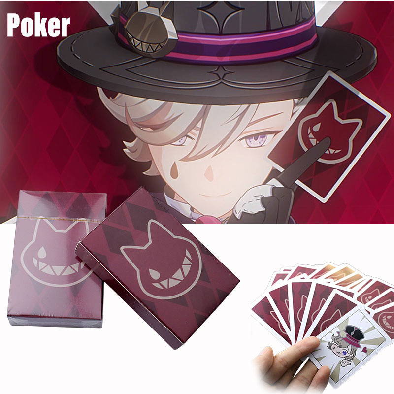 Genshin Impact Lyney Cos Magic Poker Cards55 cards/Box Paper Playing ...