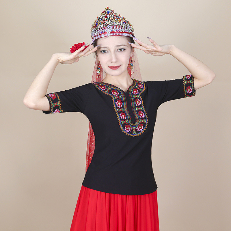 Filipiniana Top Eyelet Embroidery Blouses Plus Size Short-sleeved Shirt ...