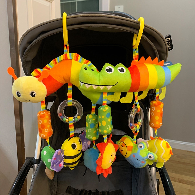 Baby Stroller Hanging Toy Cartoon Animal Wind Chime & Crib Mobile ...