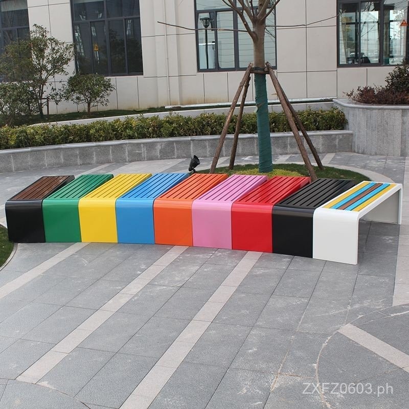 Shopping Mall Seat Rest Leisure Bench Long Chair Outdoor Metal Outdoor ...