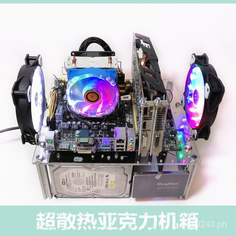 Simple Computer Case ITX Motherboard MATX Transparent Acrylic Case diy ...