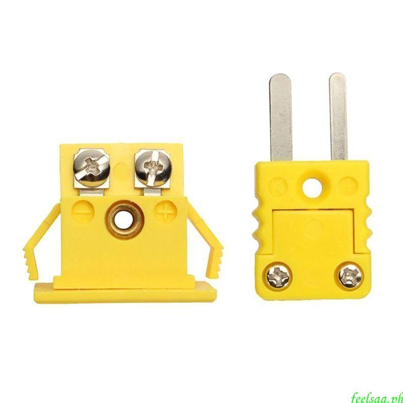 feelsaa K Type Thermocouple Plug Adapter RTD Circuits Mini Male Female ...