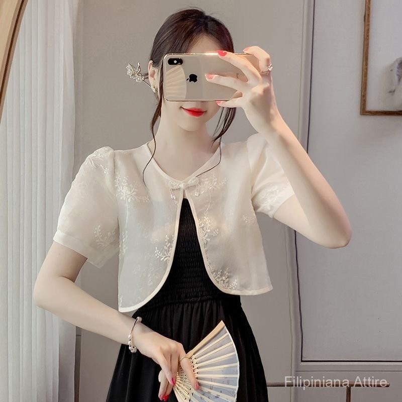 Asian Inspired Attire for Women Barong Blouse Modern Filipiniana Top ...