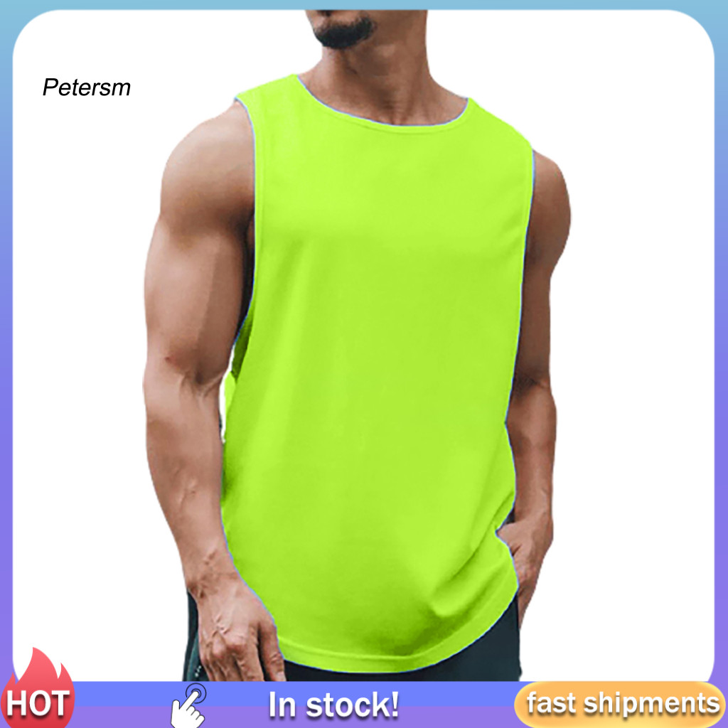 PP Men Summer Vest Round Neck Pullover O Neck Jogging Men Summer Top ...