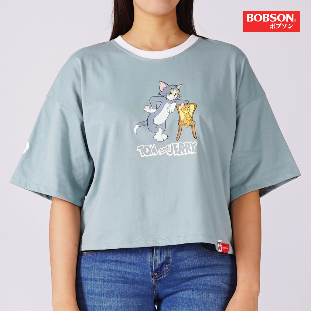 Bobson Japanese X Tom and Jerry Ladies Basic Tees Relaxed Fit 166774 ...