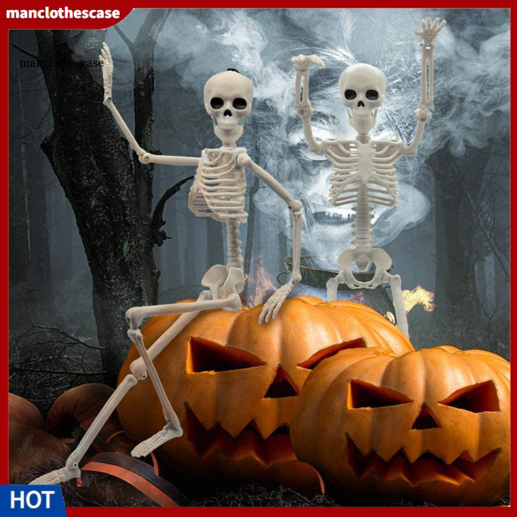 manclothescase Halloween Skeleton Decoration Scary Skeleton Model ...