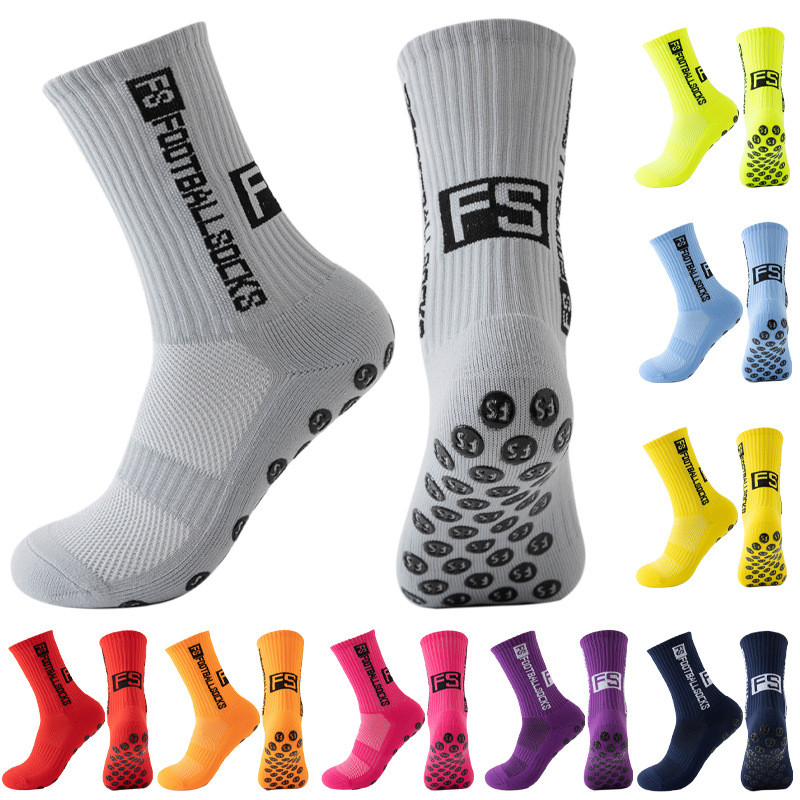 1 Double Non-Slip FS Football Socks for Men Sports Grip Socks for ...