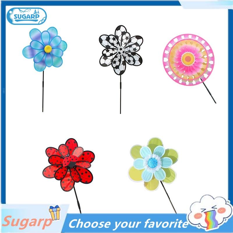 [Sugarp]Wind Spinners Kids,Pinwheels Eye Catching Colorful Double Layer ...