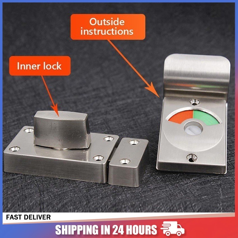 [Fast Shipping] Partition Door Lock Latch Indicating Lock Public Toilet Cubicle Door Buckle ...