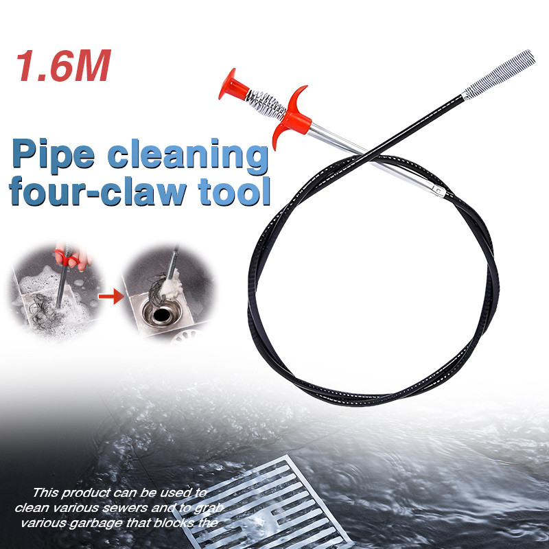 1.6 meters Sewer Pipe Unblocker Spring Pipe Dredging Tool Kitchen ...
