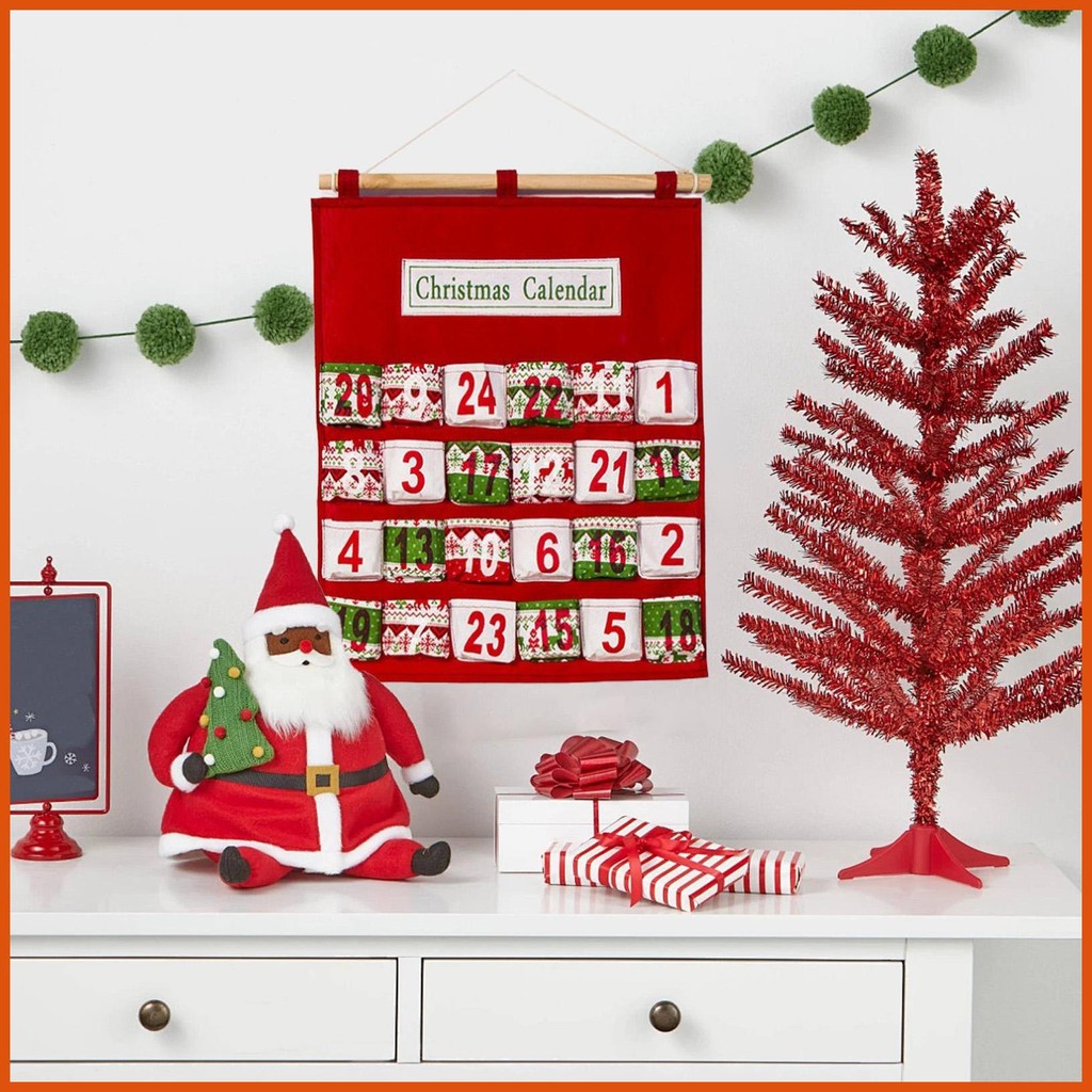 Fabric Advent Calendar Hangable Countdown Calendar Christmas Advent ...