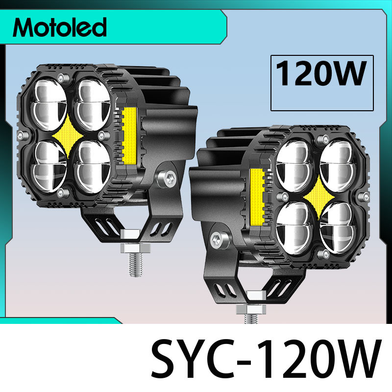 MOTOLED SYC-120W Motorcycle LED Spotlight Driving Light Auxiliary ...