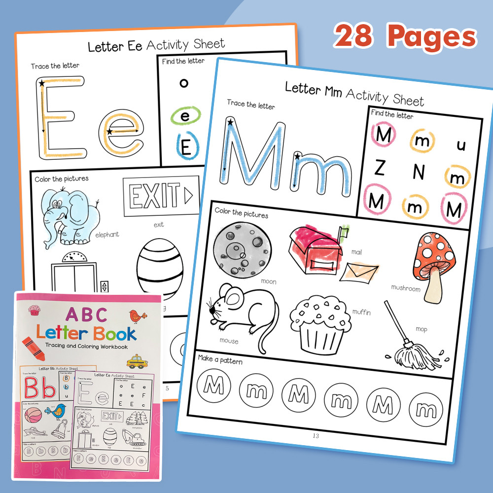 26 Letters Coloring Workbook for Kids Toddlers Educational English ...