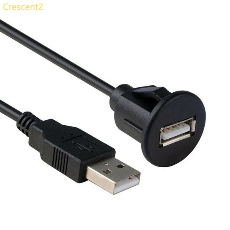 Crescent2 SUV Car Dashboard Flush Mount USB Male to Female Socket ...