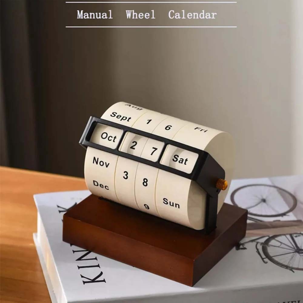 2025 Rotary Table Calendar Manual Rotary Perpetual Calendar | Shopee ...