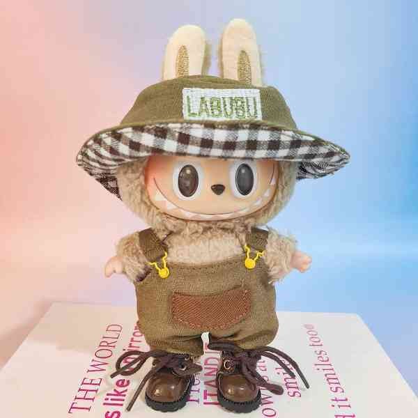 labubu clothes 17cm baby clothes 15cm Labubu cloth vinyl western denim ...