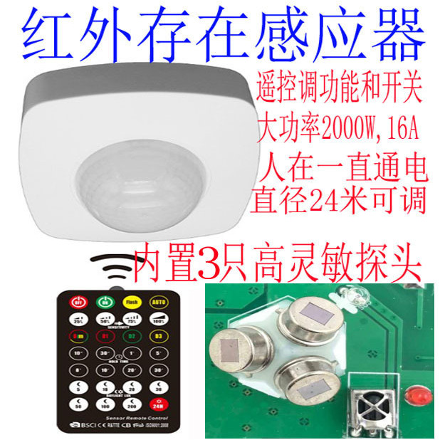 Infrared Presence Sensor Human Body Remote Induction Switch with Remote ...