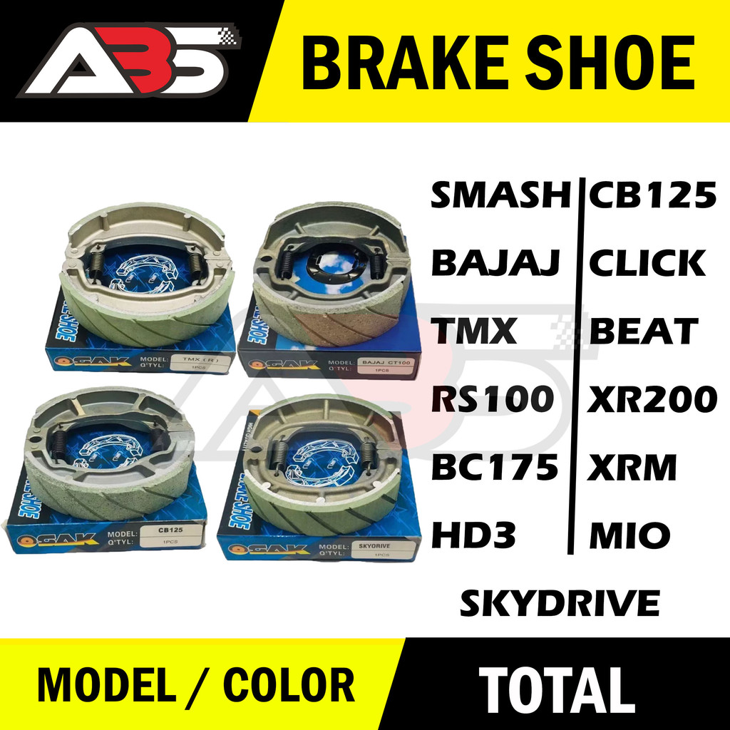 MOTORCYCLE BRAKE SHOE FOR WAVE125 / XRM125 / MIO / TMX REAR / SKYDRIVE ...