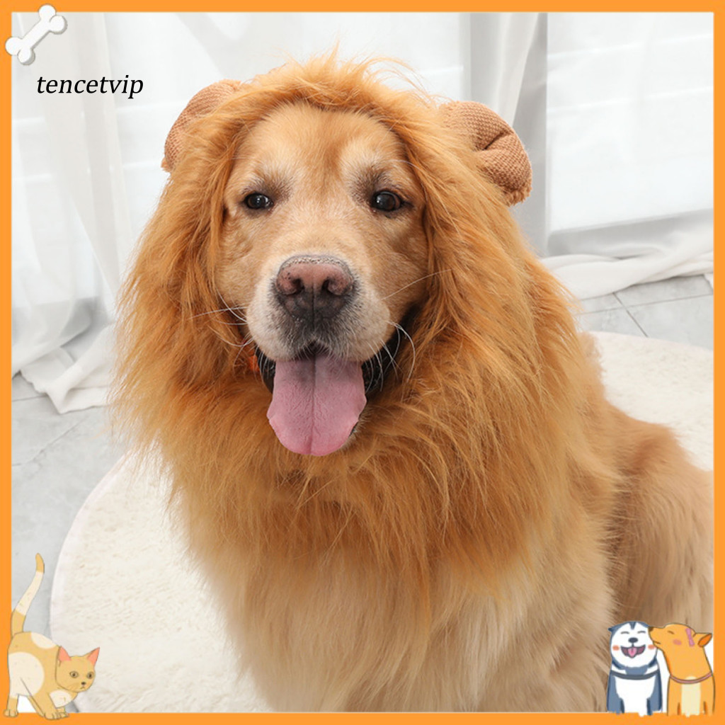 Vip Dog Lion Mane Headwear Fake Lion Mane Large Dog Lion Mane Costume ...