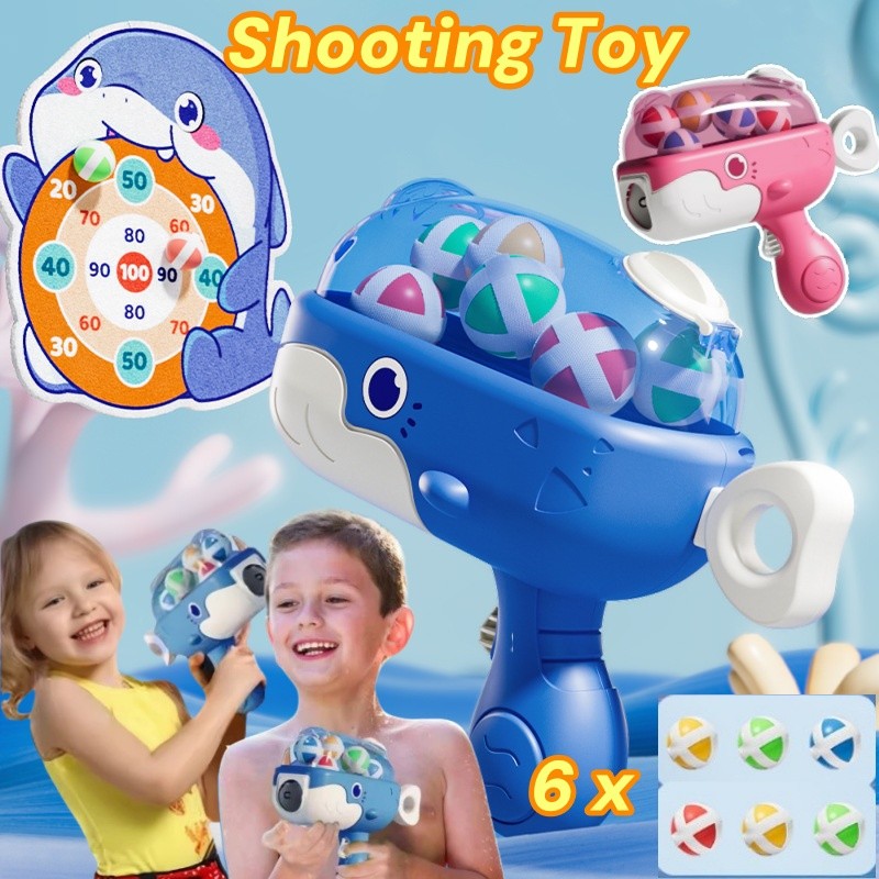 Children's Whale-themed Sticky Ball Gun Toy Shooting Toy Kids Target ...