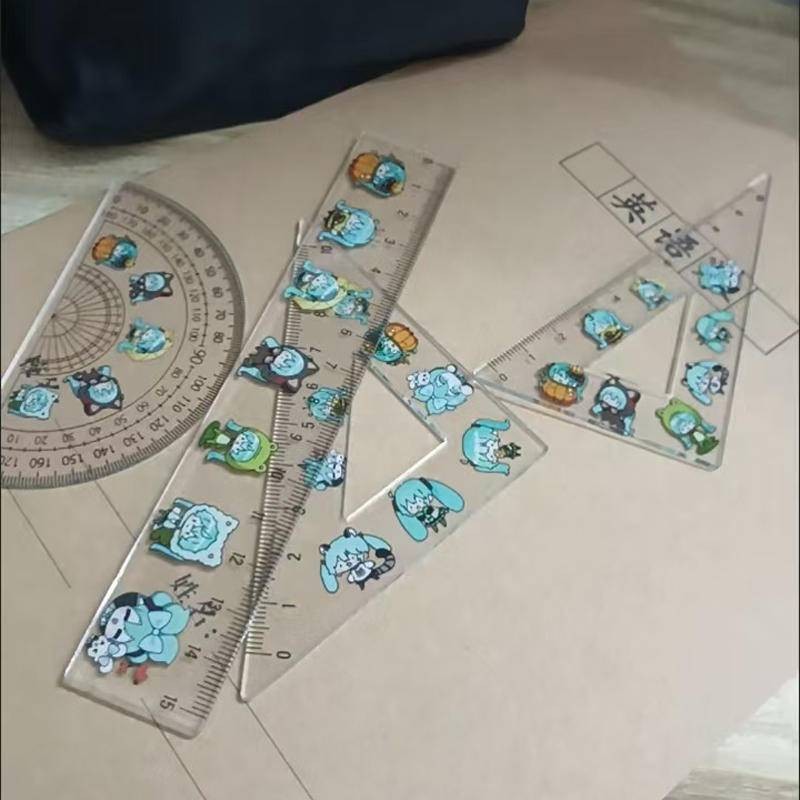 2024 Anime Ruler Set Cute Cartoon Hatsune Miku Students Stationery ...