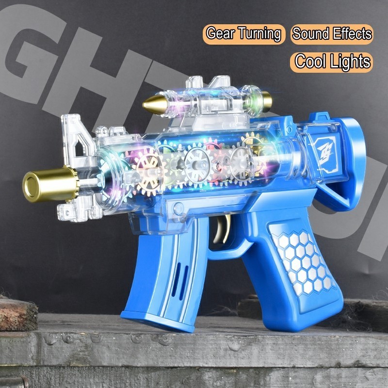 Children's Gear Rotating Toy Gun Electric Music Sound and Light ...