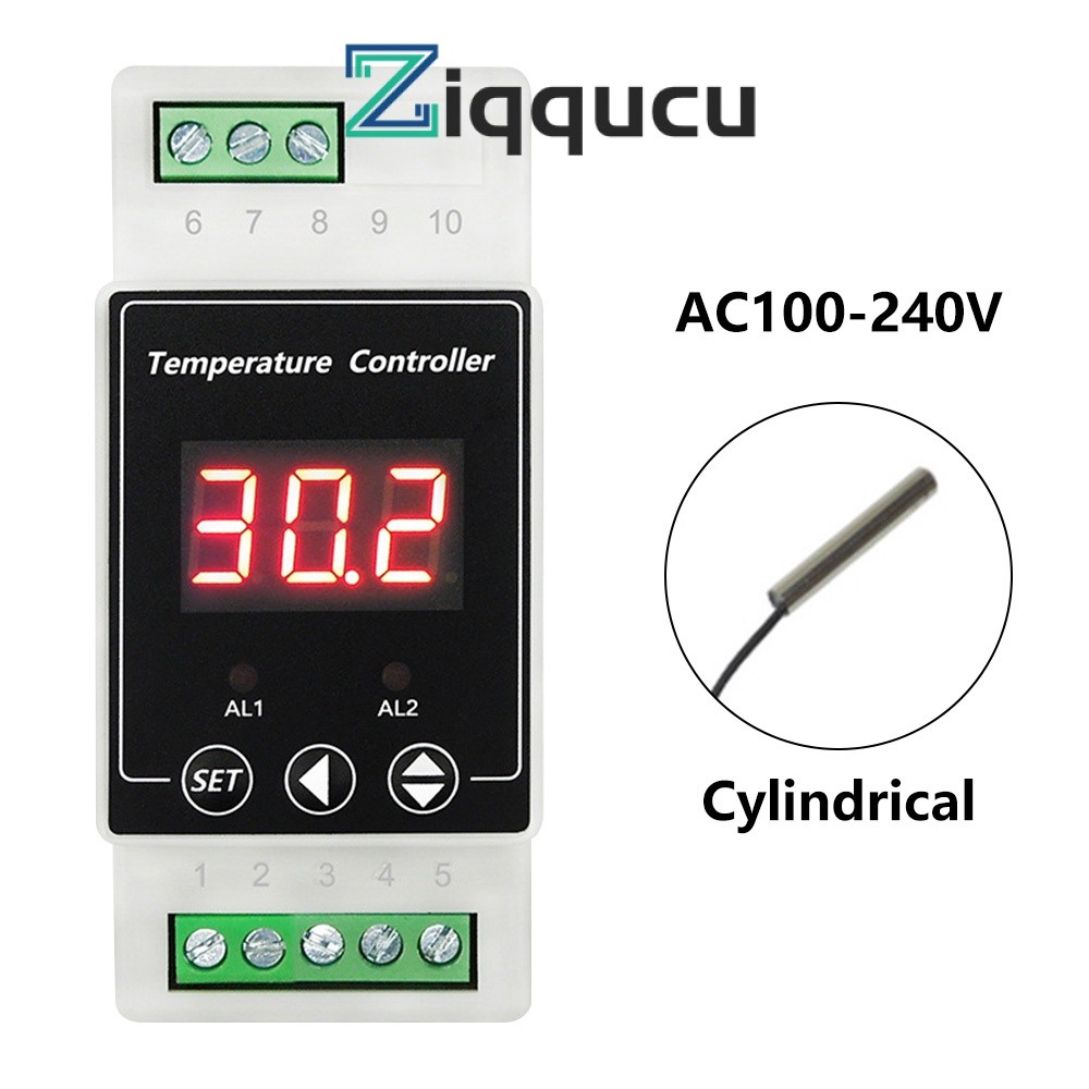 AC90~260V Din Rail Thermostat Temperature Alarm Controller Din Rail ...