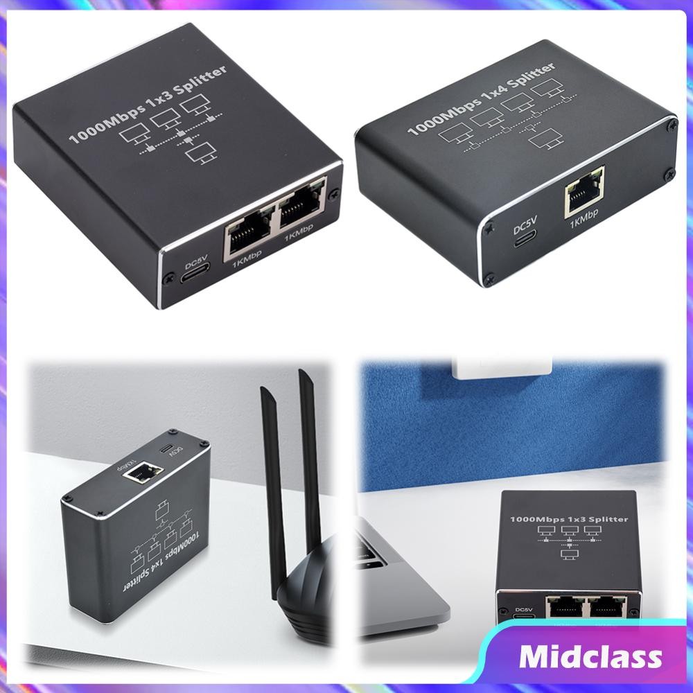 Gigabit Ethernet Splitter RJ45 Splitter Connector 1 To 3/4 1000Mbps ...