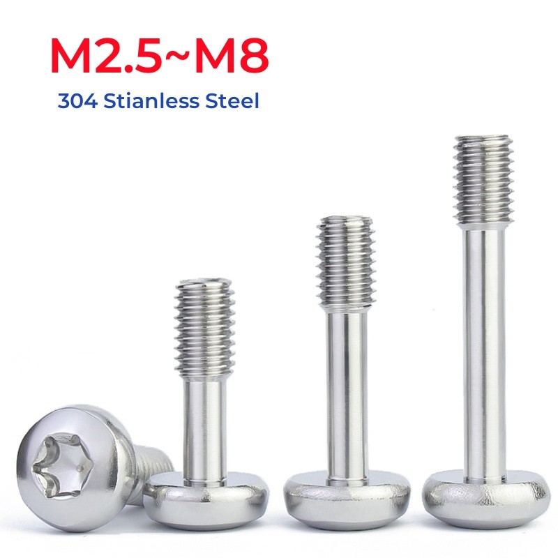 M3 M4 M5 M6 M8 304 Stianless Steel Round Head Torx Loose Screw Thin Rod ...