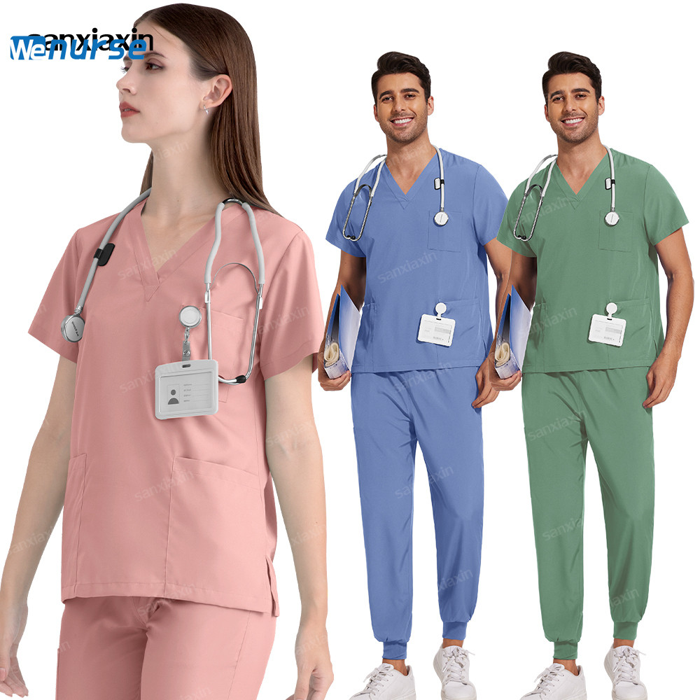 Medical Scrubs Top and Pants Nurse Uniform Medical Doctor Uniform Women ...