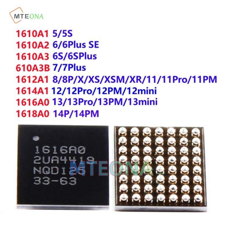 10Pcs 1610A1 1610A2 1610A3 610A3B 1612A1 1614A1 1616A0 Charging IC For iphone 11 12 13 Pro Max ...