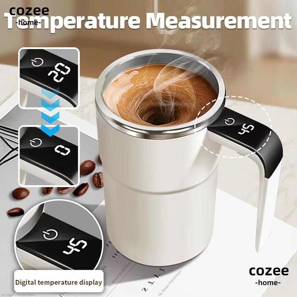 COZEE Mini Electric Coffee Cup, With Cover USB Charging Auto Stirring ...
