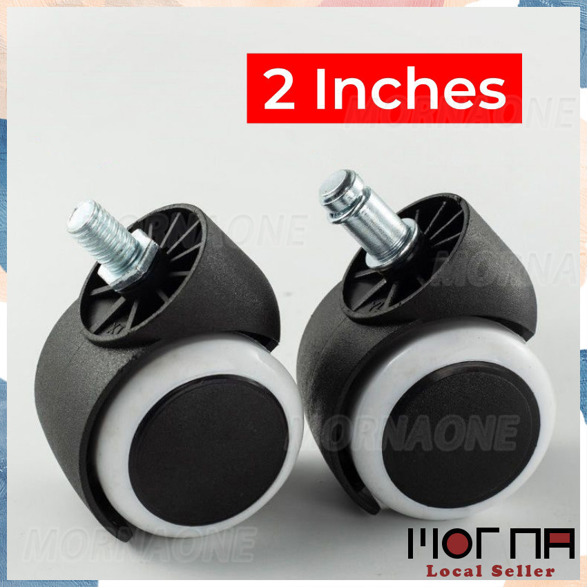 2 Inches Swivel Chair Wheel Casters Wheel With Silent Rubber Heavy Duty ...