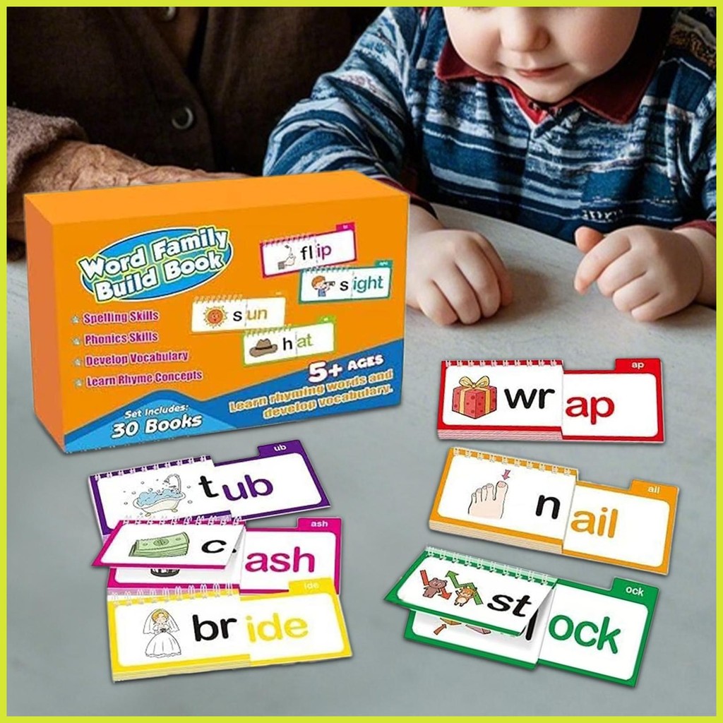 Word Families Flash Cards Read Rhyme Word Family Activity Flash Cards ...