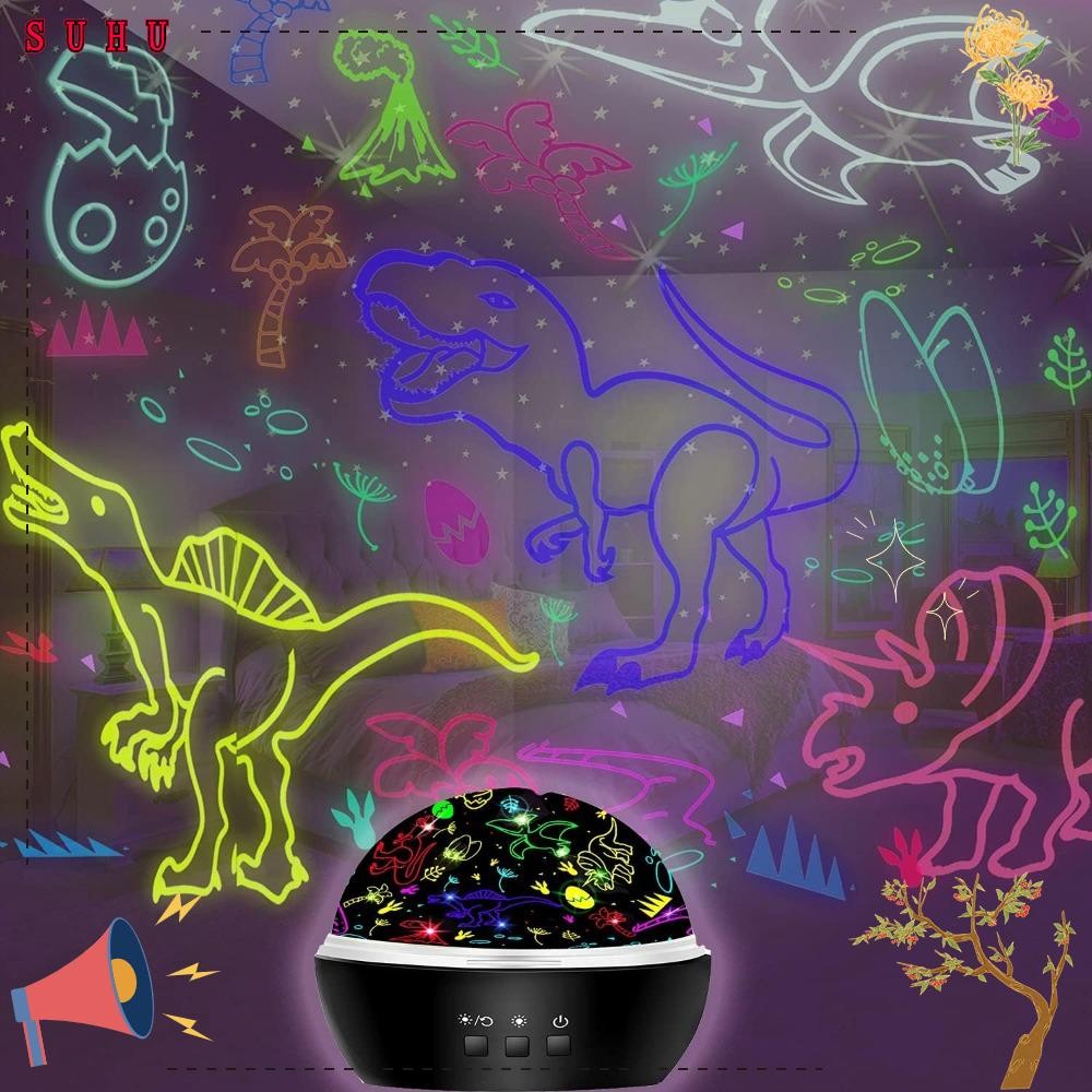 SUHU 1pcs Dinosaur Projector Light for Kids, 5.7*5.1 Inch PVC Lamp ...
