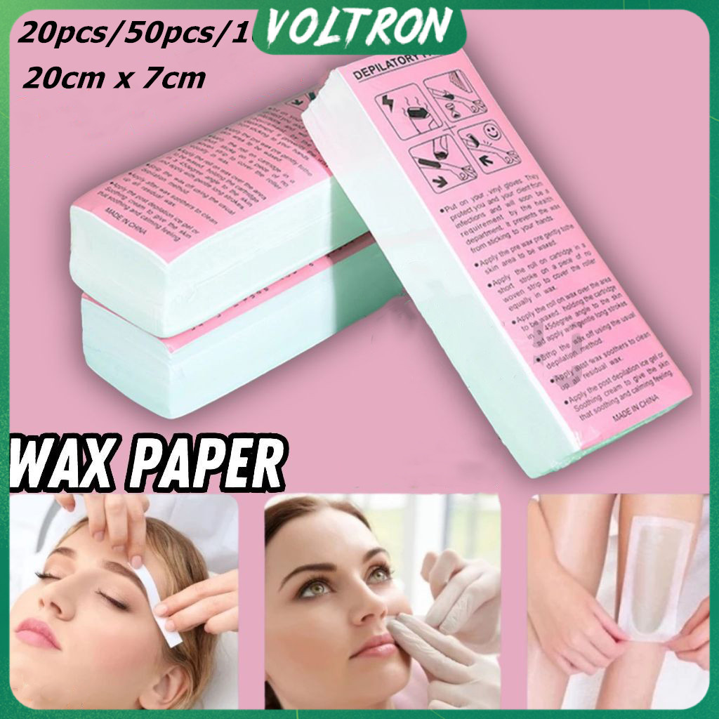 Depilatory Wax Paper Hair Removal Paper Non-Woven Strips Legs Arm Whole ...