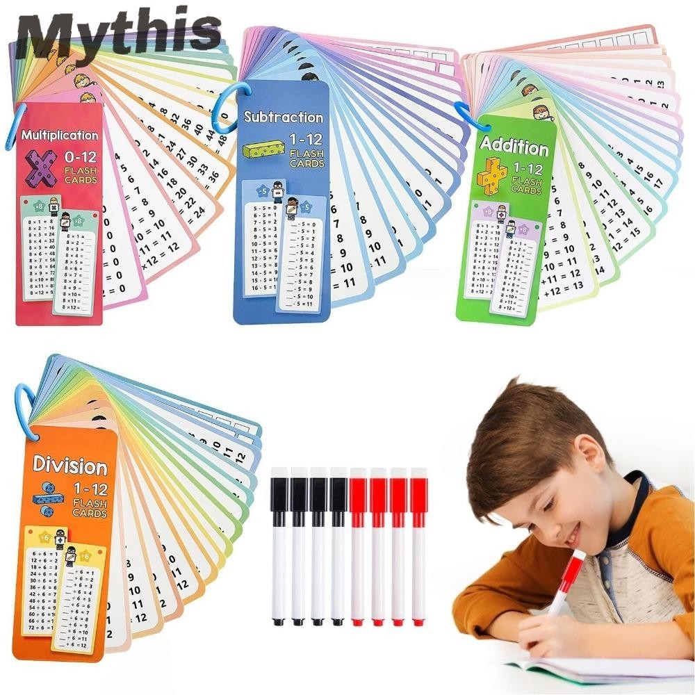[MYTHIS] 15PCS Multiplication Flash Cards, Teaching Aids 1-12 Addition ...
